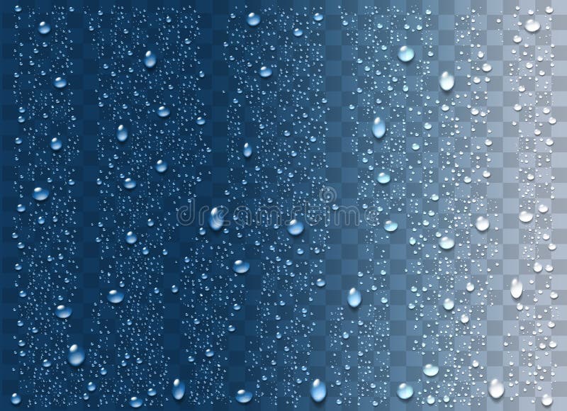 Realistic Water Droplets On The Transparent Background. Stock Vector ...
