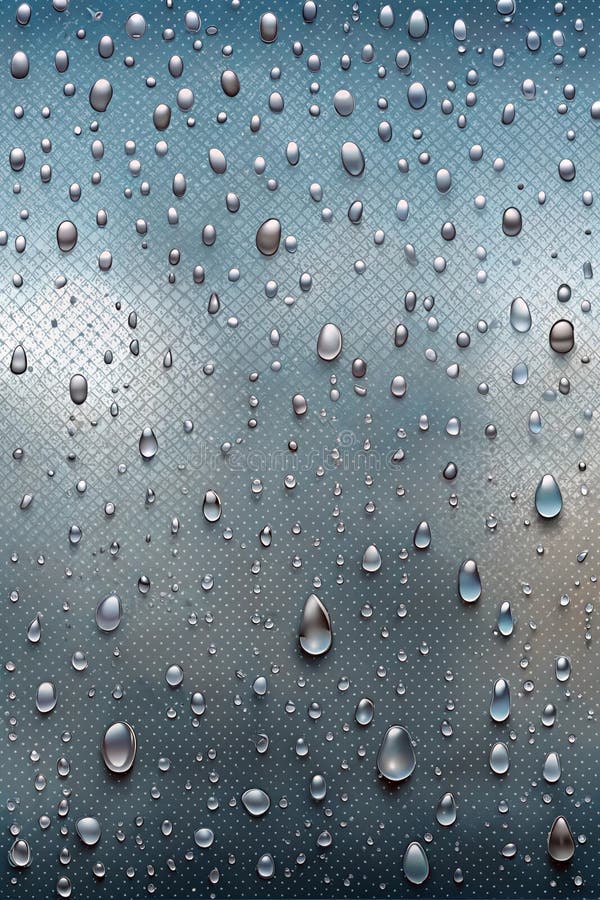 Realistic Water Droplets on Transparent Window Vector Stock ...