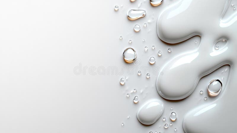 Realistic Water Droplets on White Surface Stock Illustration ...