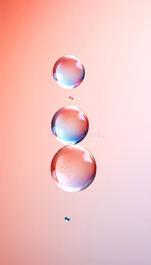 Realistic Water Drops Isolated on Gradient Background. Vector ...