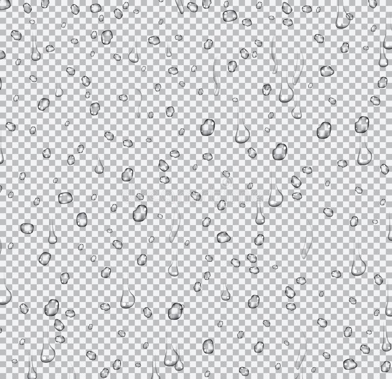 Realistic Water Drops on Transparent Background. Stock Vector ...