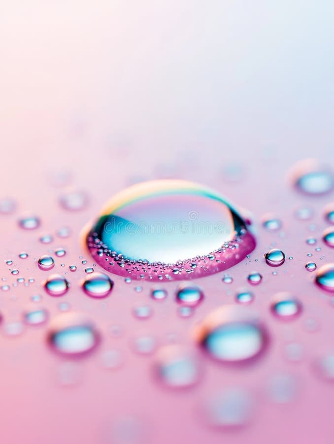 Realistic Water Drops on Transparent Surface with Soft Gradient ...