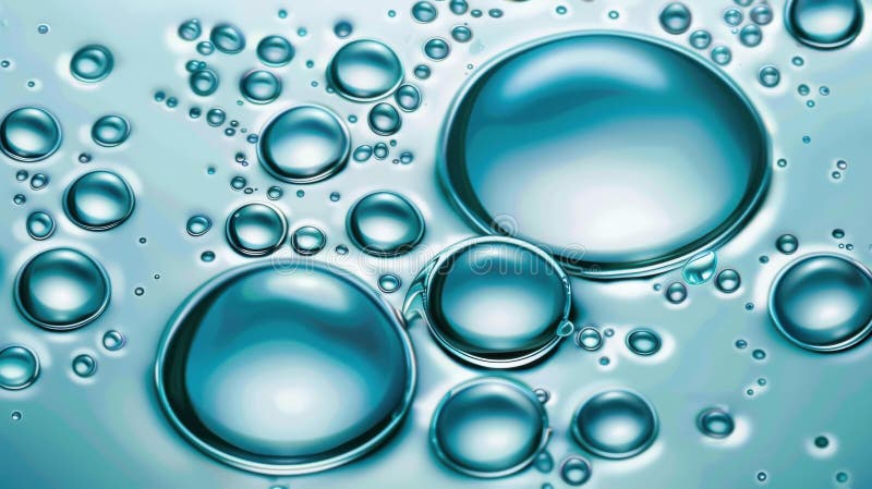 Realistic Water Illustration with Clean Air Bubbles for Graphic Design ...