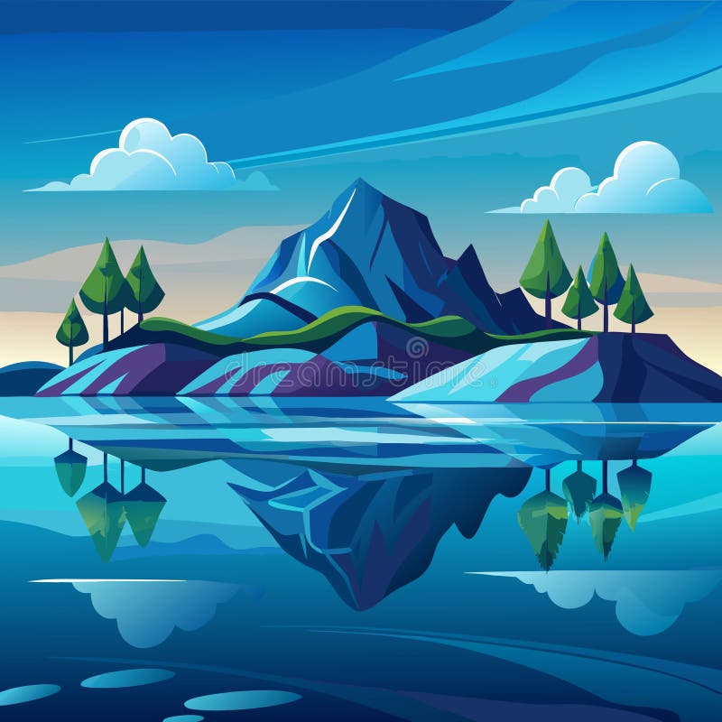 Realistic Water Reflections in Motion Vector Background Stock Vector ...