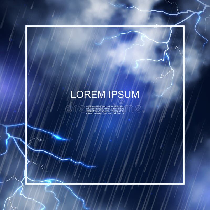 Realistic Water Storm Poster Stock Vector - Illustration of poster ...
