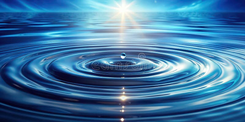 Realistic Water Surface Overlay with Detailed Ripples and Caustic Light ...