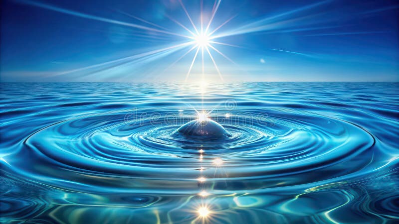 Realistic Water Surface Overlay with Detailed Ripples and Caustic Light ...