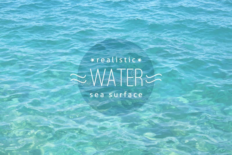 Realistic water stock vector. Illustration of real, sign - 51802483
