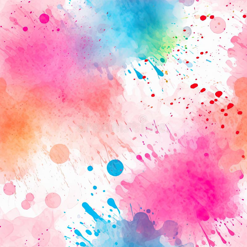 Realistic Watercolor Splashes Texture Stock Illustration - Illustration ...