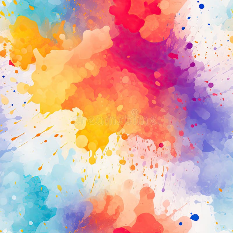 Realistic Watercolor Splashes Texture Stock Illustration - Illustration ...