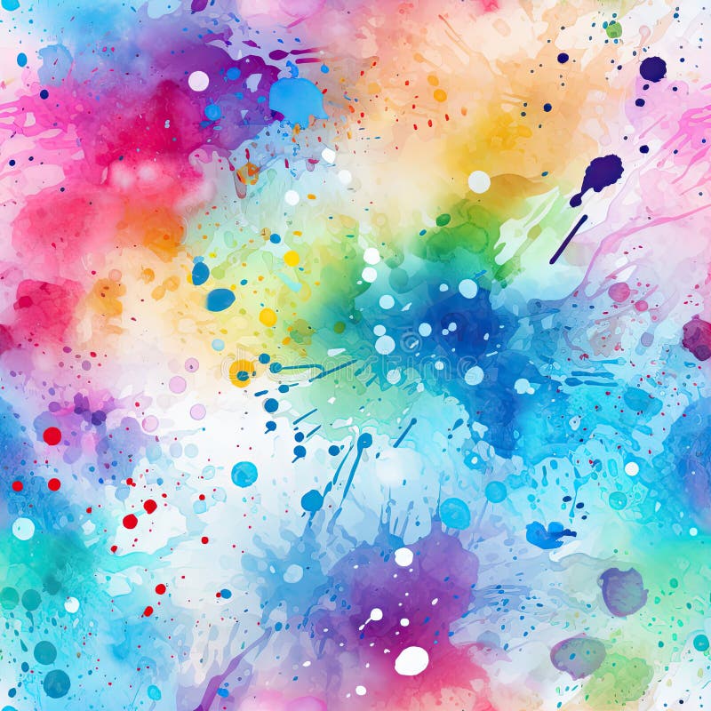 Realistic Watercolor Splashes Texture Stock Illustration - Illustration ...