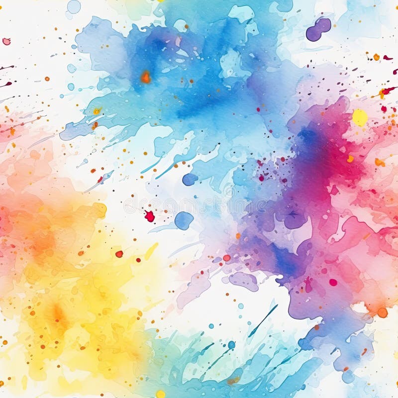 Realistic Watercolor Splashes Texture Stock Illustration - Illustration ...