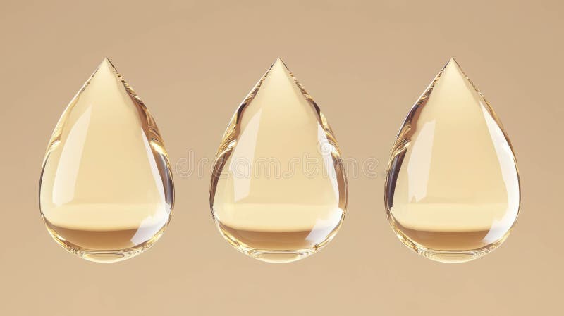 Realistic Waterdrops on Brown Background with Chaotic Arrangement Stock ...
