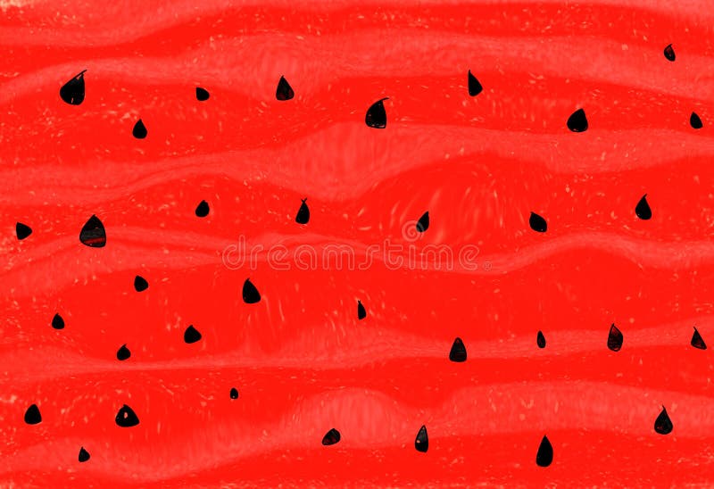 Realistic Watermelon Texture with Seeds Pattern Stock Illustration ...