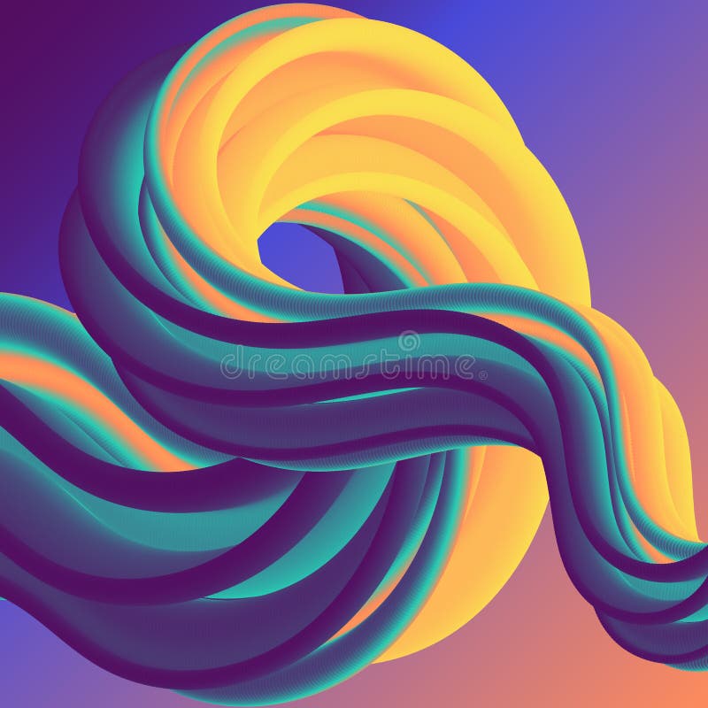 Realistic Wave with 3d Effect. Abstract Liquid. Color Wave Pattern ...