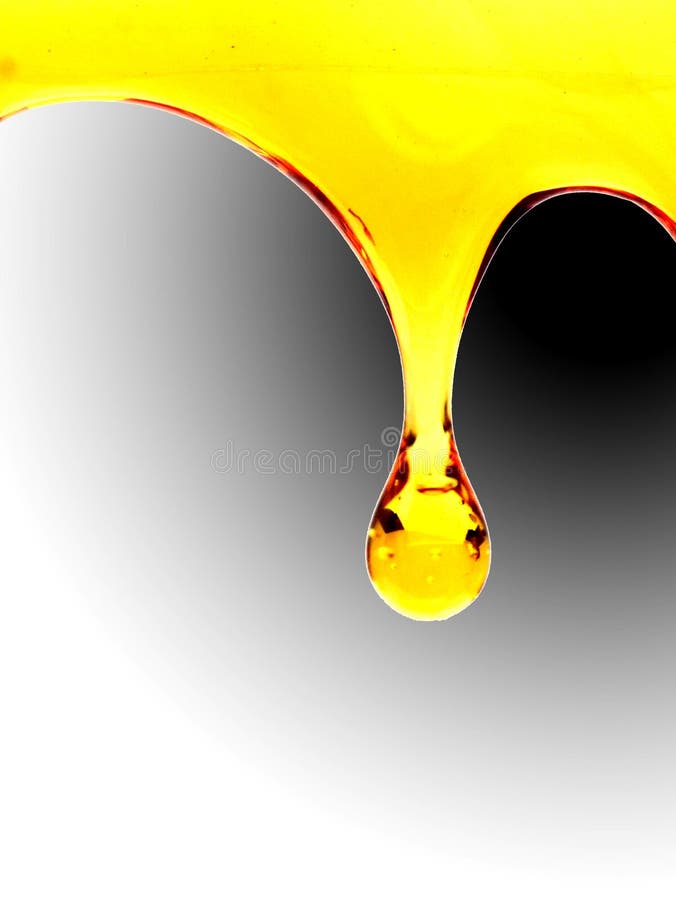 Realistic Oil or Honey Flow Isolated on Transparent Background. Modern ...