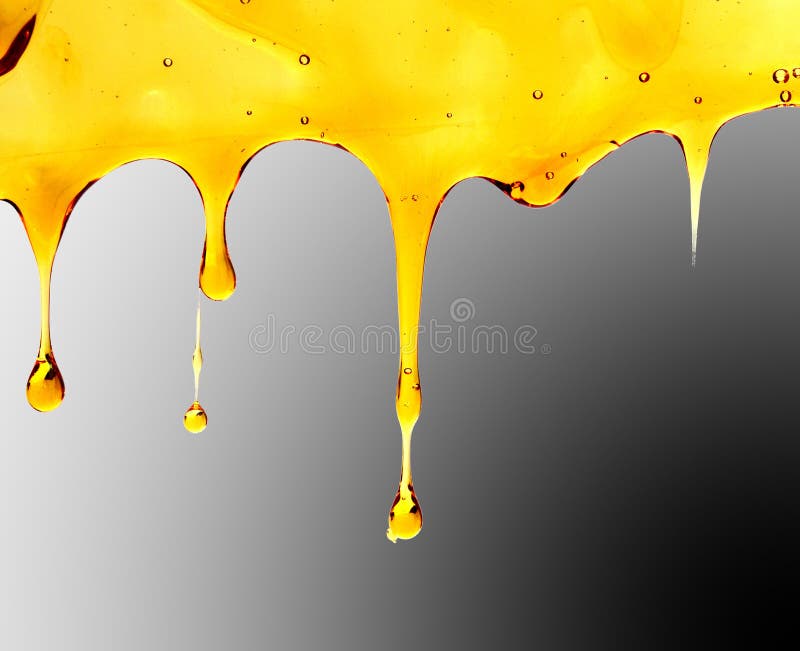 Realistic Oil or Honey Flow Isolated on Transparent Background. Modern ...