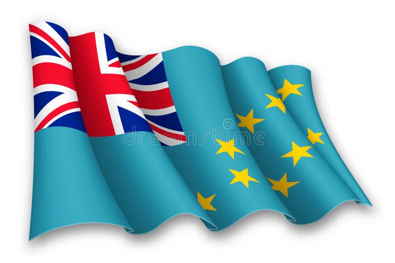 Realistic Waving Flag of Tuvalu Stock Vector - Illustration of national ... Realistic Waving Flag of Tuvalu Stock Vector - Illustration of national ...