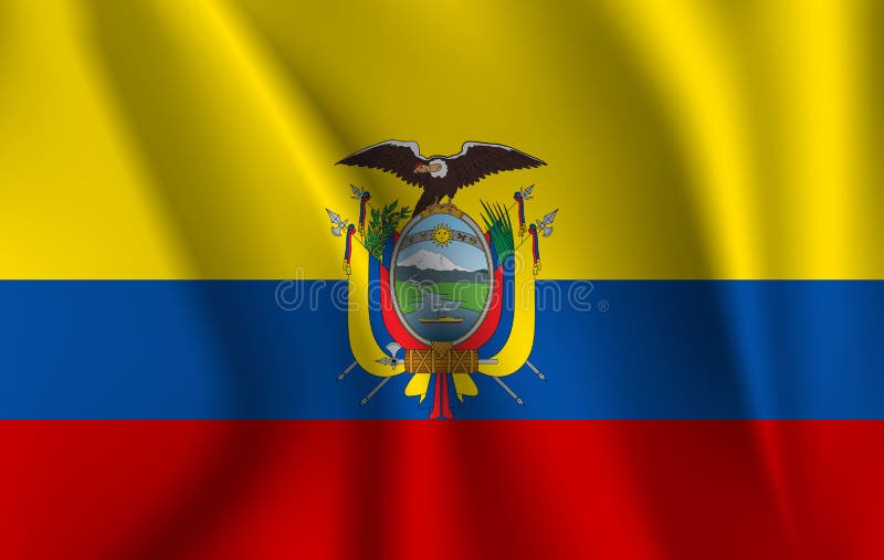 Realistic Waving Flag of the Waving Flag of Ecuador, High Resolution ...