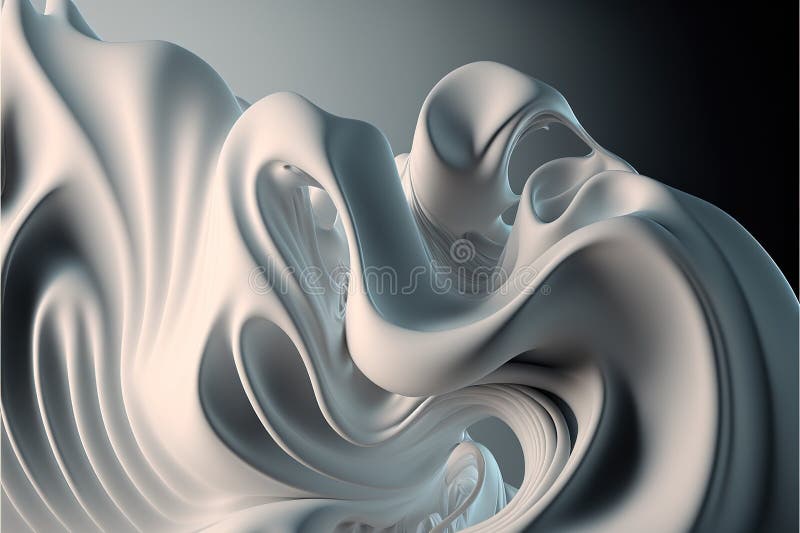 Realistic Wavy White Curve Shape Abstract Art Stock Illustration ...