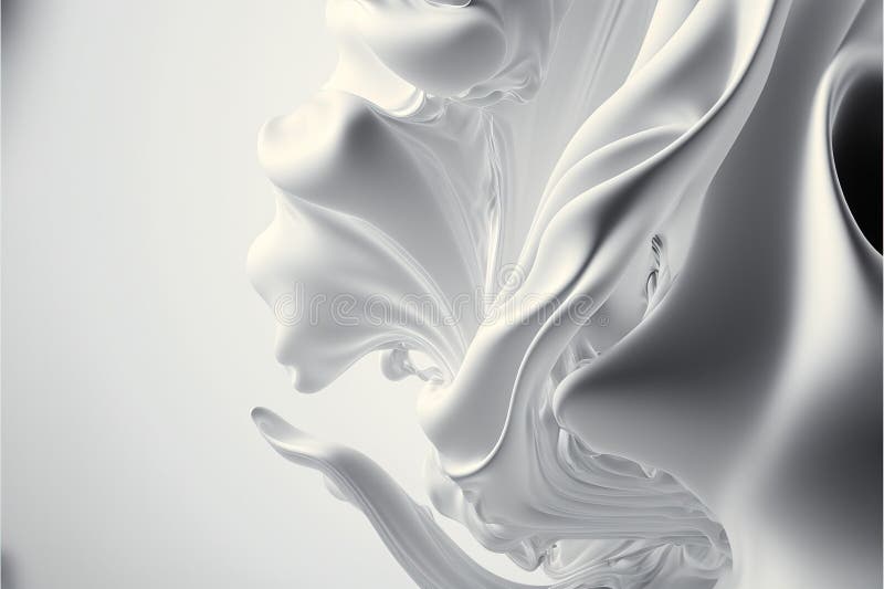 Realistic Wavy White Curve Shape Abstract Art Stock Illustration ...