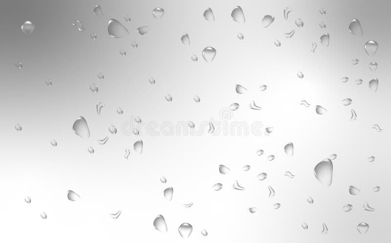 Rain Transparent Drops Flow Down the Glass.Realistic Wet Condensation ...