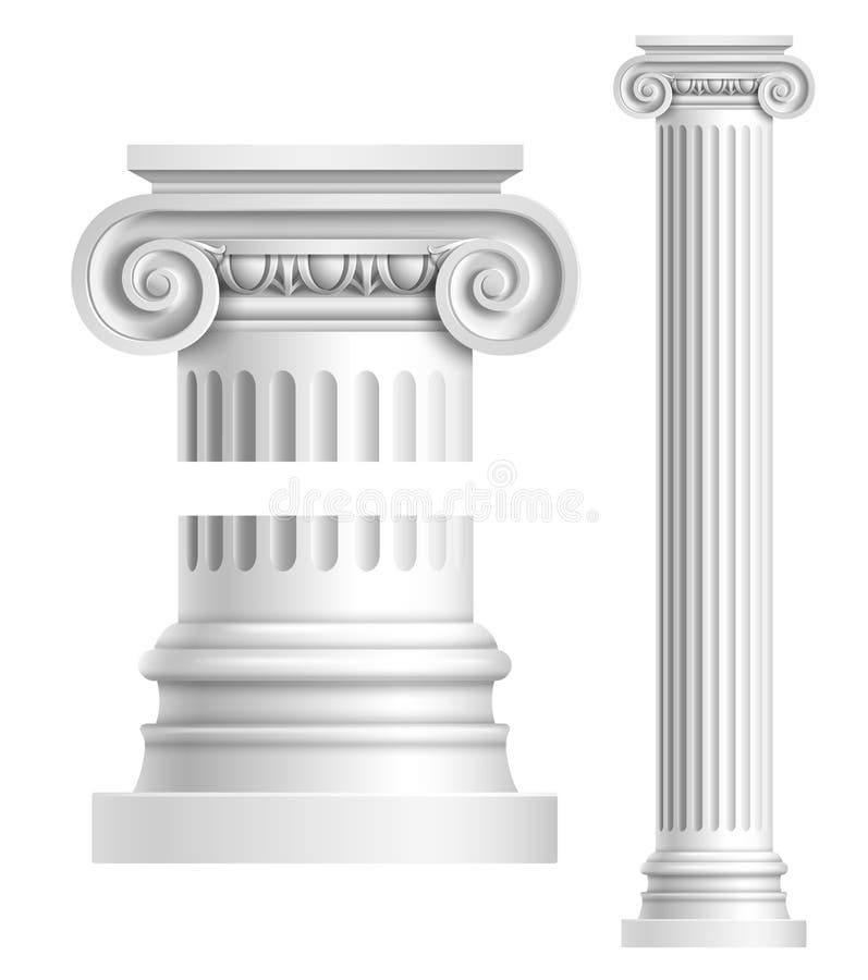 Stylized Greek columns stock vector. Illustration of architecture ...