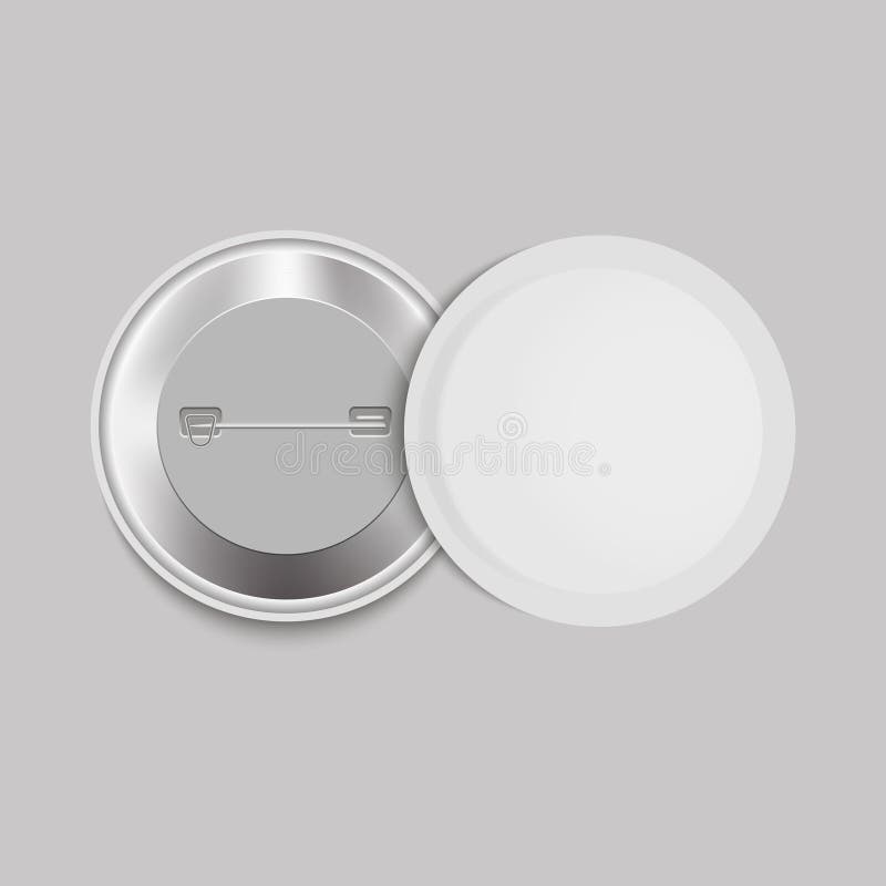 Realistic White Badge. Vector Illustration. Stock Vector - Illustration ...