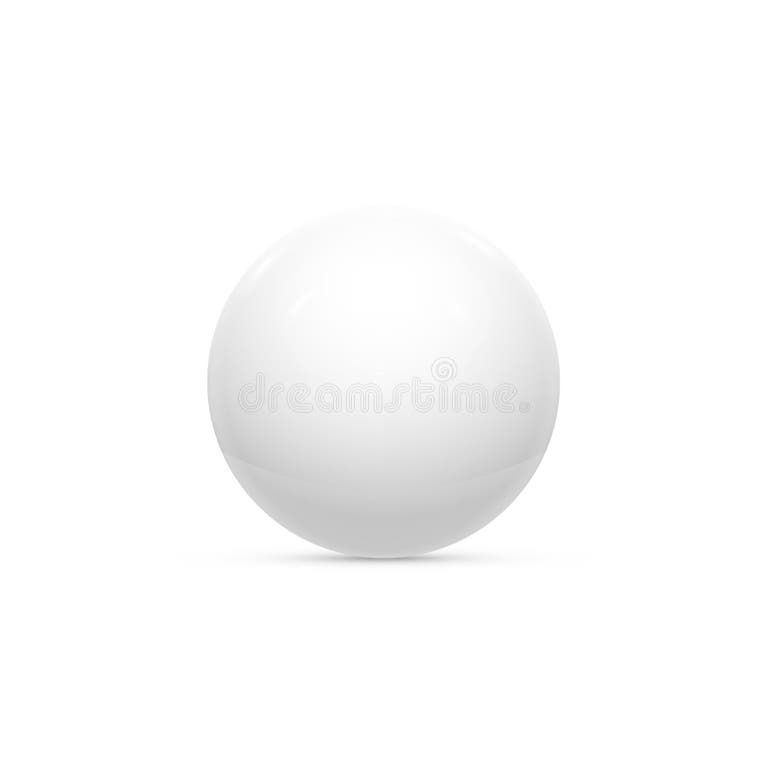 Realistic White Ball or Sphere. Vector Stock Vector - Illustration of ...