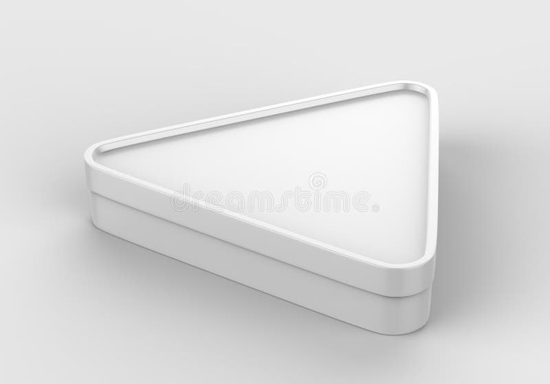 Realistic White Blank Package Triangular Shape Box. for Food Product ...