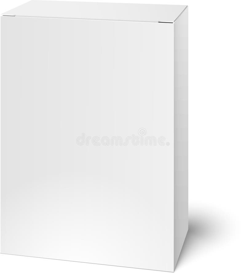 White Blank Cardboard Package Boxes Mockup. Medicament 3d Realistic Box ...