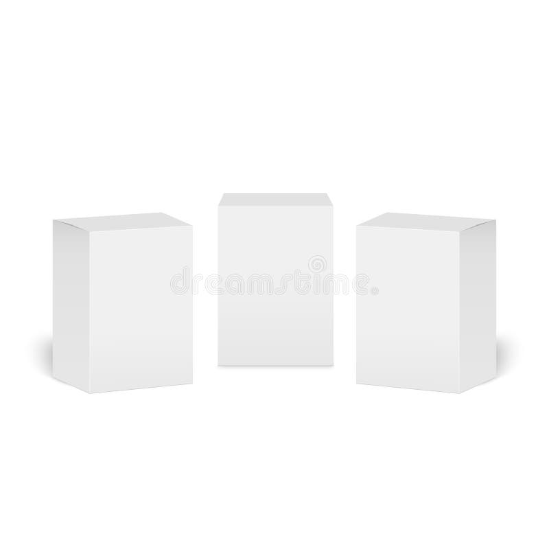 Realistic Closed Cardboard Box Mockup. Vector Stock Vector ...