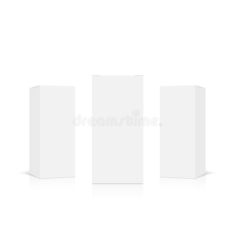Realistic White Box Packaging with Hanger Isolated on White Background ...