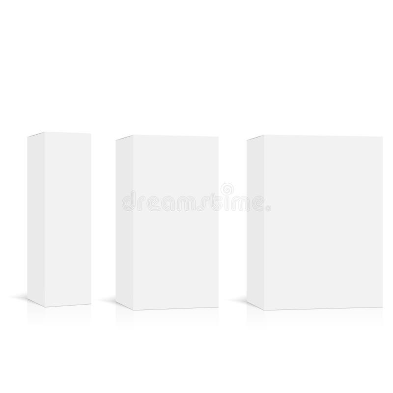 Realistic White Box Packaging with Hanger Isolated on White Background ...