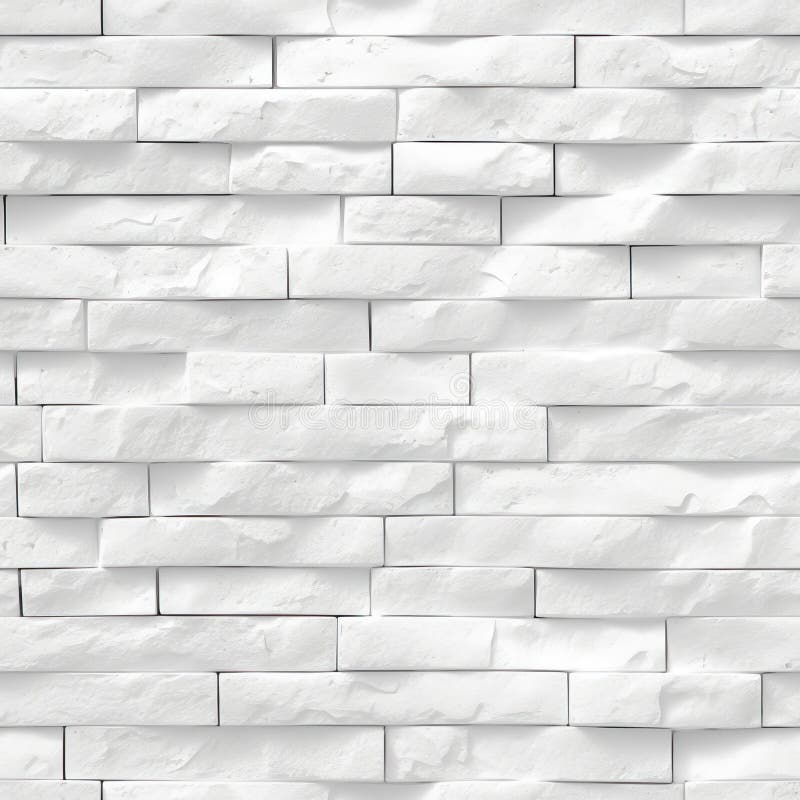 Realistic White Brick Texture Background Stock Illustration ...
