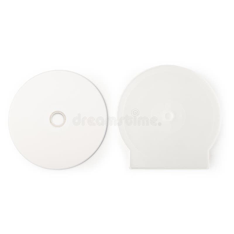 Realistic White Cd with Box Cover Template Isolated on White Background ...
