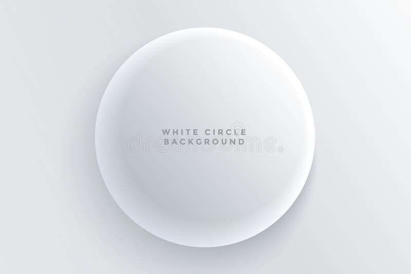 Realistic White Circular 3d Button Background Stock Vector ...