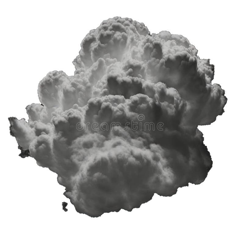 Realistic White Cloud Illustration Design on Transparent Background ...