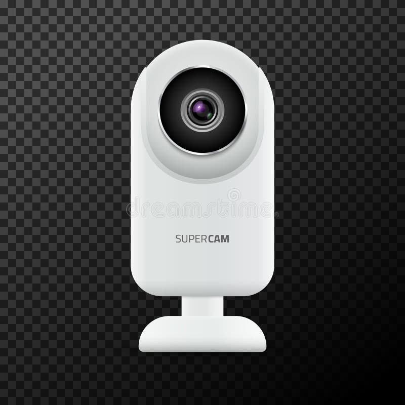 Realistic White Computer Web Camera Isolated. Video Camera Technology ...