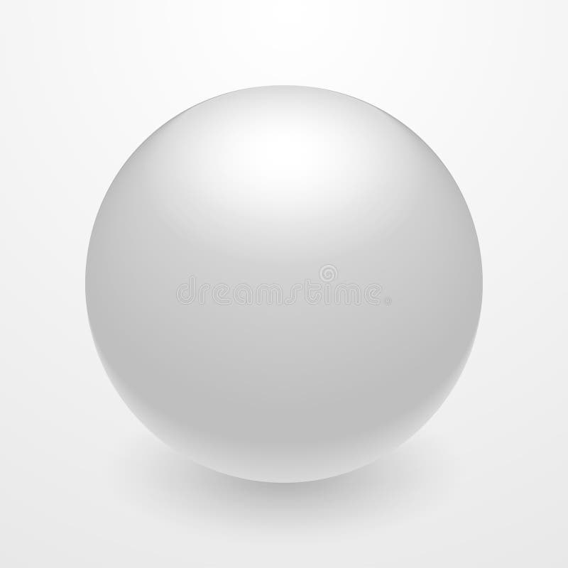 Realistic white 3D sphere stock vector. Illustration of concept - 85341088