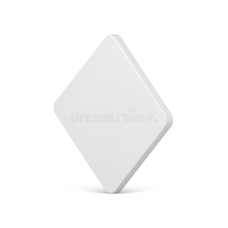 Realistic White Diagonally Placed Rhombus Metallic Glossy Surface 3d ...