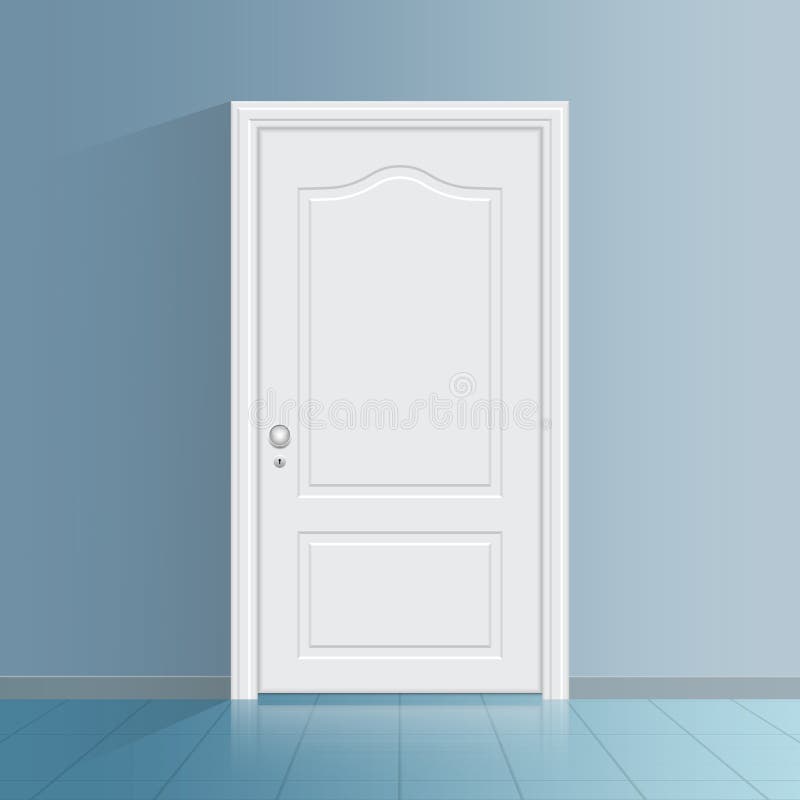 Realistic White Door Vector Design Illustration Stock Vector ...