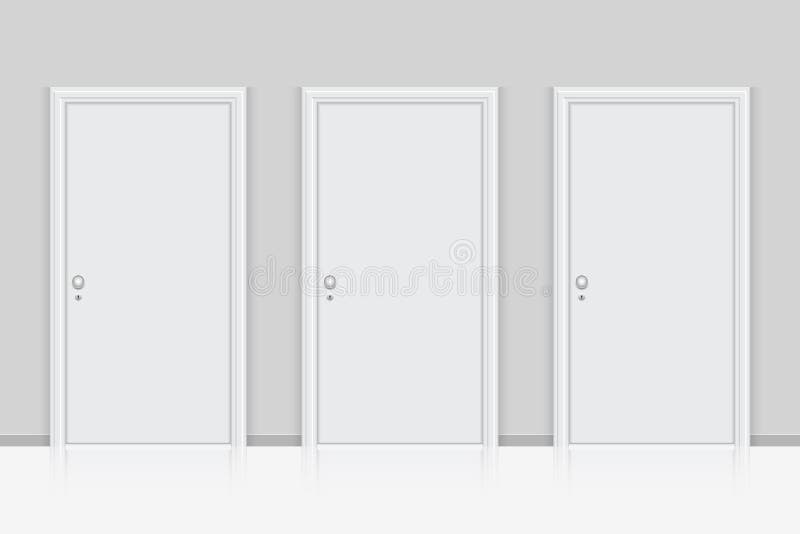 Realistic White Door Vector Design Illustration Stock Vector ...