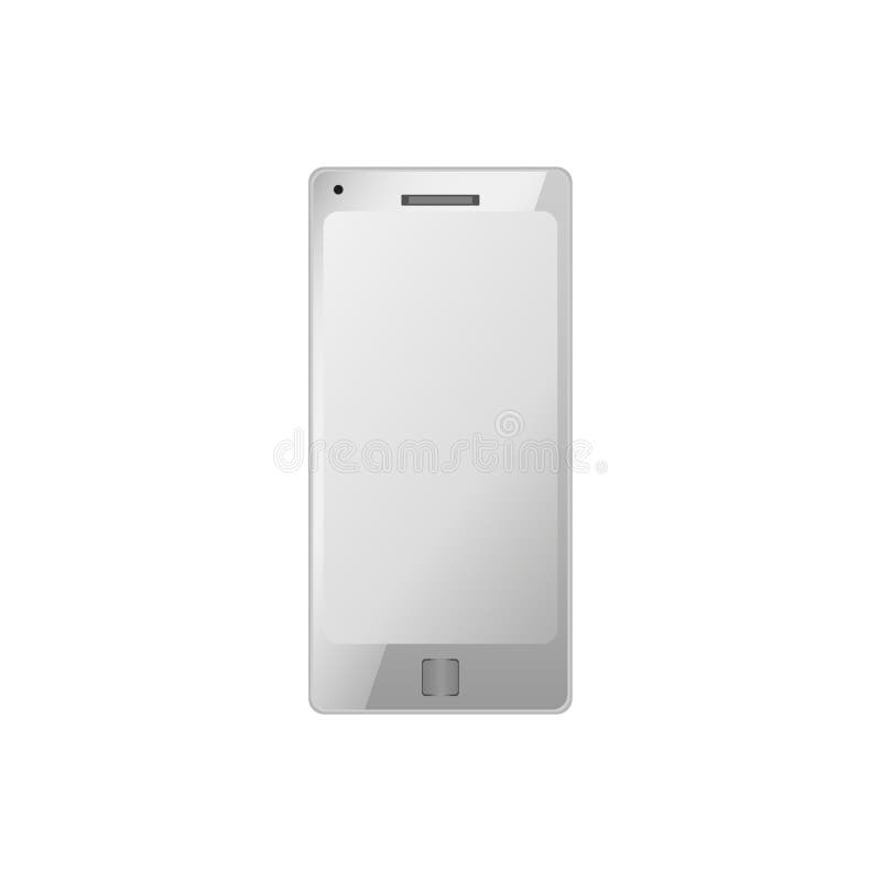 Realistic White Electronic Technology Device with Empty Screen. Mobile ...