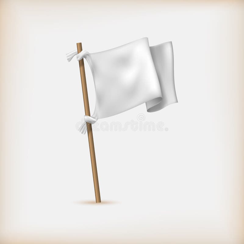 Realistic White Flag Icon. Surrender Concept Stock Vector ...
