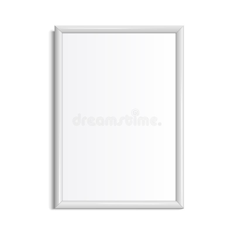 Realistic White Horizontal Frame for Paintings Stock Vector ...