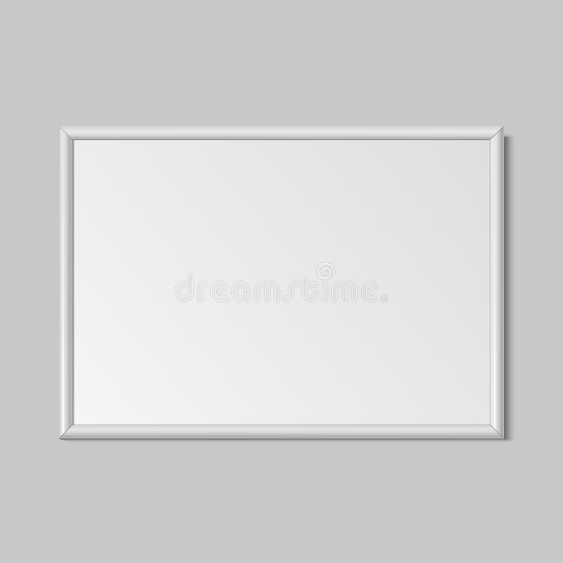 Realistic White Horizontal Frame for Paintings Stock Vector ...