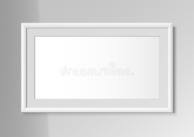 Two Realistic Horizontal Frames, Black and White Colors. Stock Vector ...