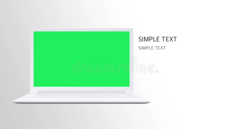 Realistic Laptop with Empty Screen Animation Isolated on White ...