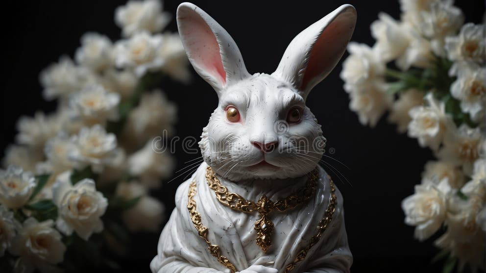 Statue Rabbit Stock Illustrations – 681 Statue Rabbit Stock ...